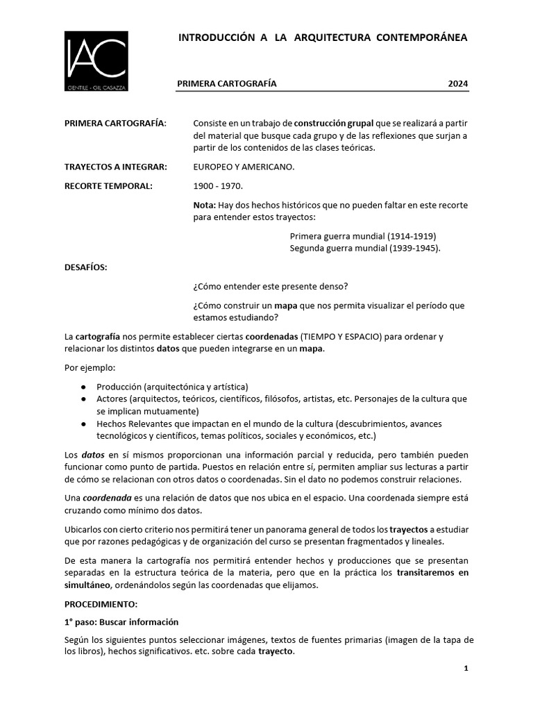 IAC - 1° Cartografia 2024 | PDF | Cartografía | Mapa