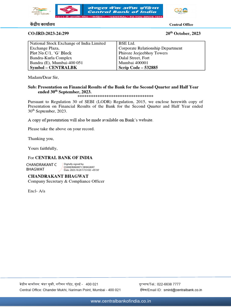 केंद्रीय कायाालय Central Office: Encl-A/a | PDF | Bond Credit Rating | Expense