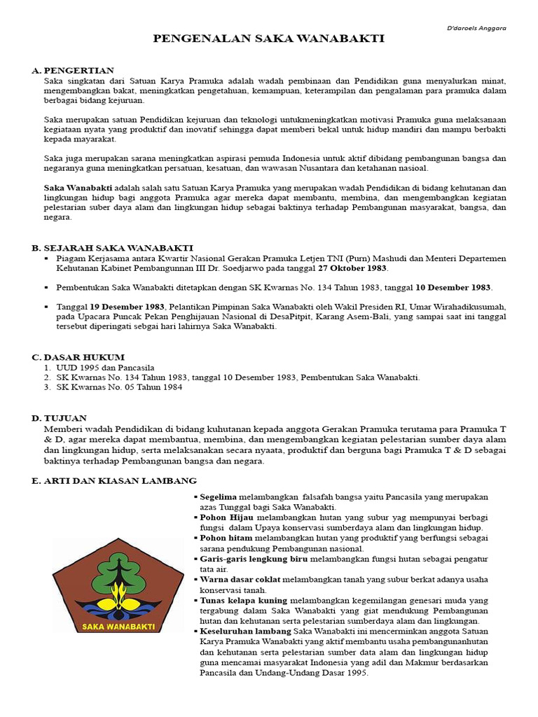 Materi Saka Wanabakti PDF | PDF