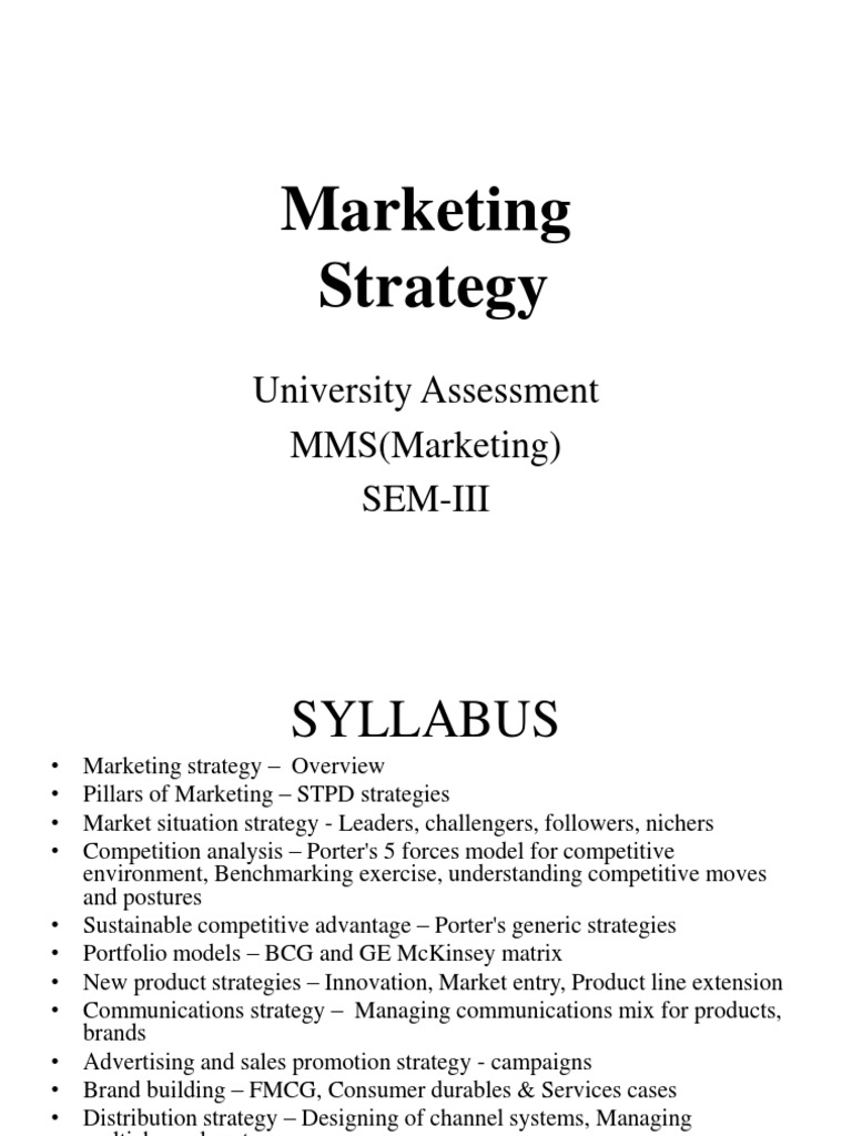 Marketing Strategy - An Overview | PDF | Strategic Management ...