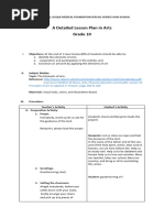 Elements of Visual Arts Detailed Lesson Plan | PDF | Shape | Lesson Plan