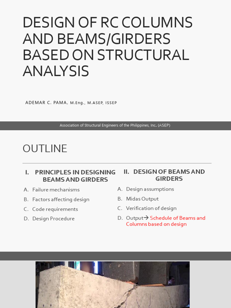 Design of Beams and Girders Based On Structural Analysis - Ademar Pama | PDF | Bending | Beam ...