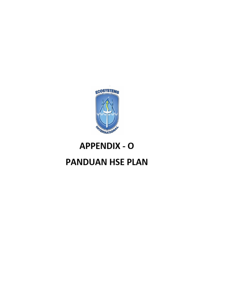 Appendix - O (Panduan HSE Plan) | PDF