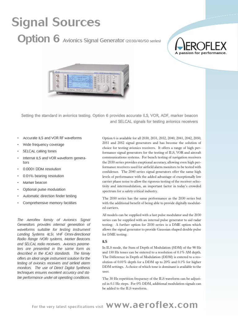 Aeroflex 2051 Datasheet | PDF | Modulation | Hertz