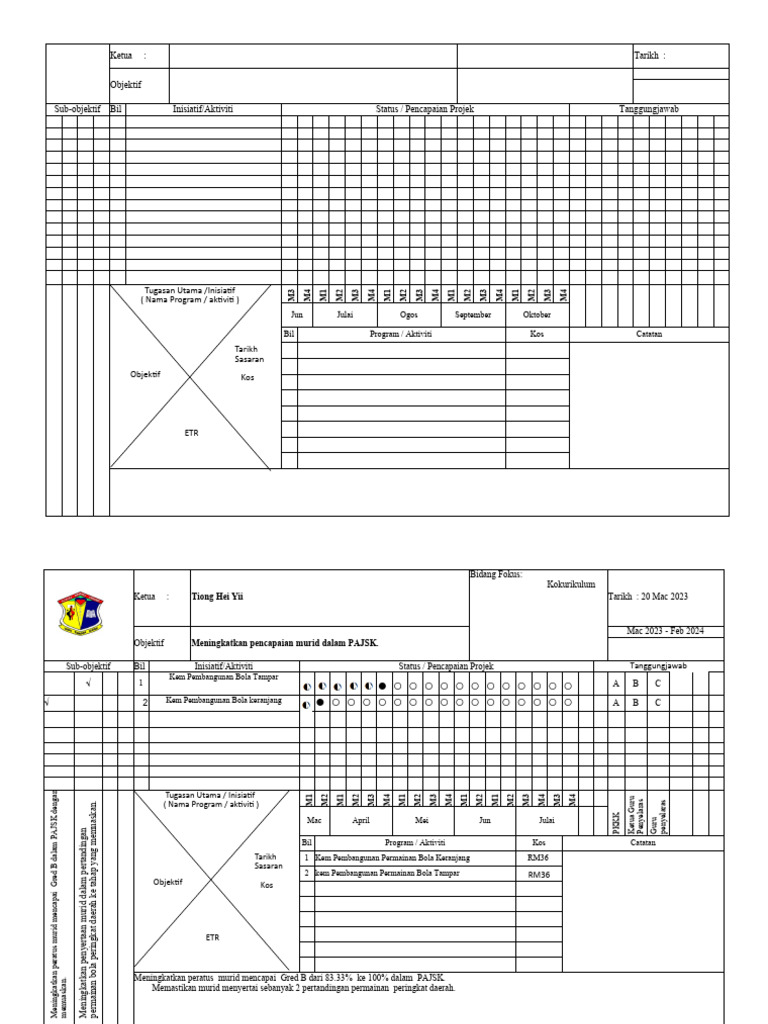 Templat OPPM PKKK (Murid) 2023 | PDF