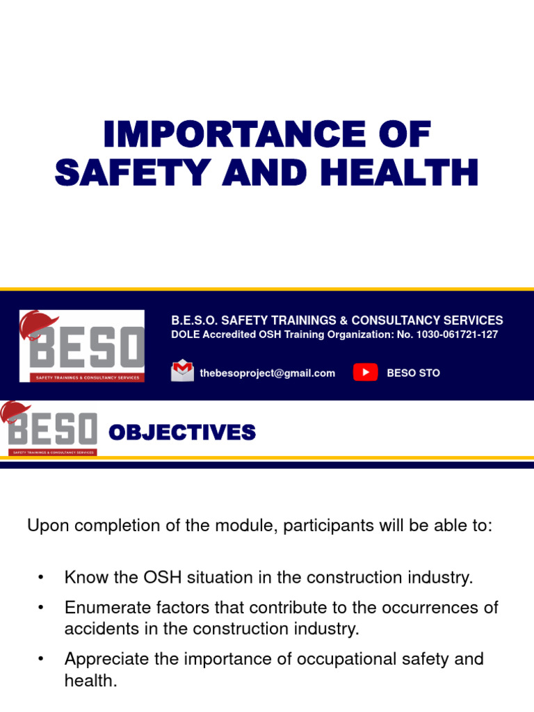 Topic 1 - Osh Importance | Download Free PDF | Occupational Safety And ...