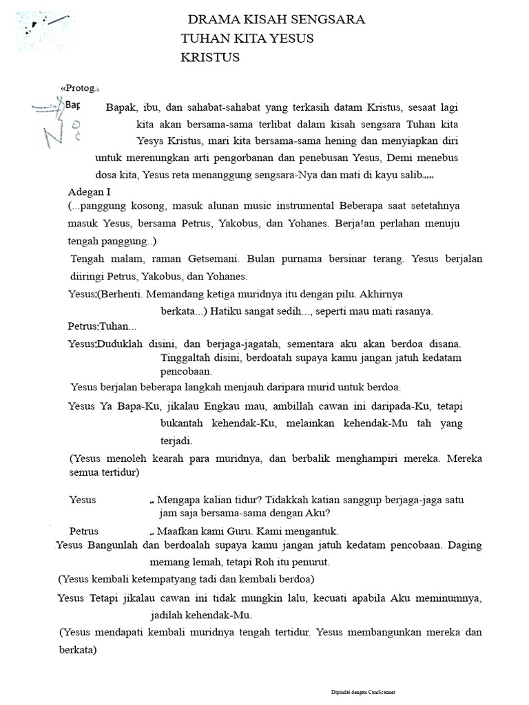 Drama Sengsara Yesus Kristus | PDF