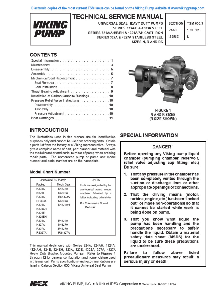 User Guide Vicking Pump 5003 | PDF | Pump | Bearing (Mechanical)