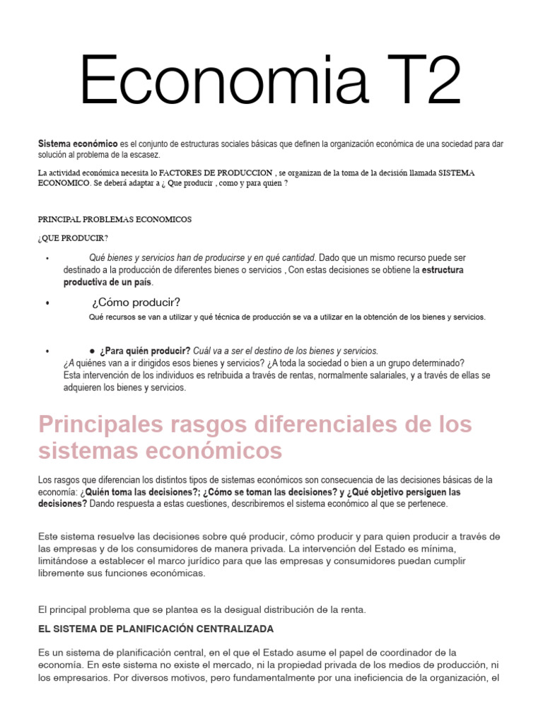 Resumen t2 Hecho X Mi | PDF | Sistema económico | Business