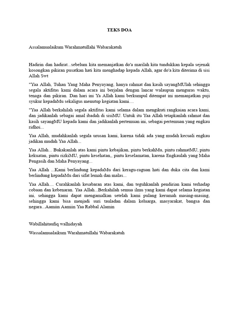 Teks Doa | PDF