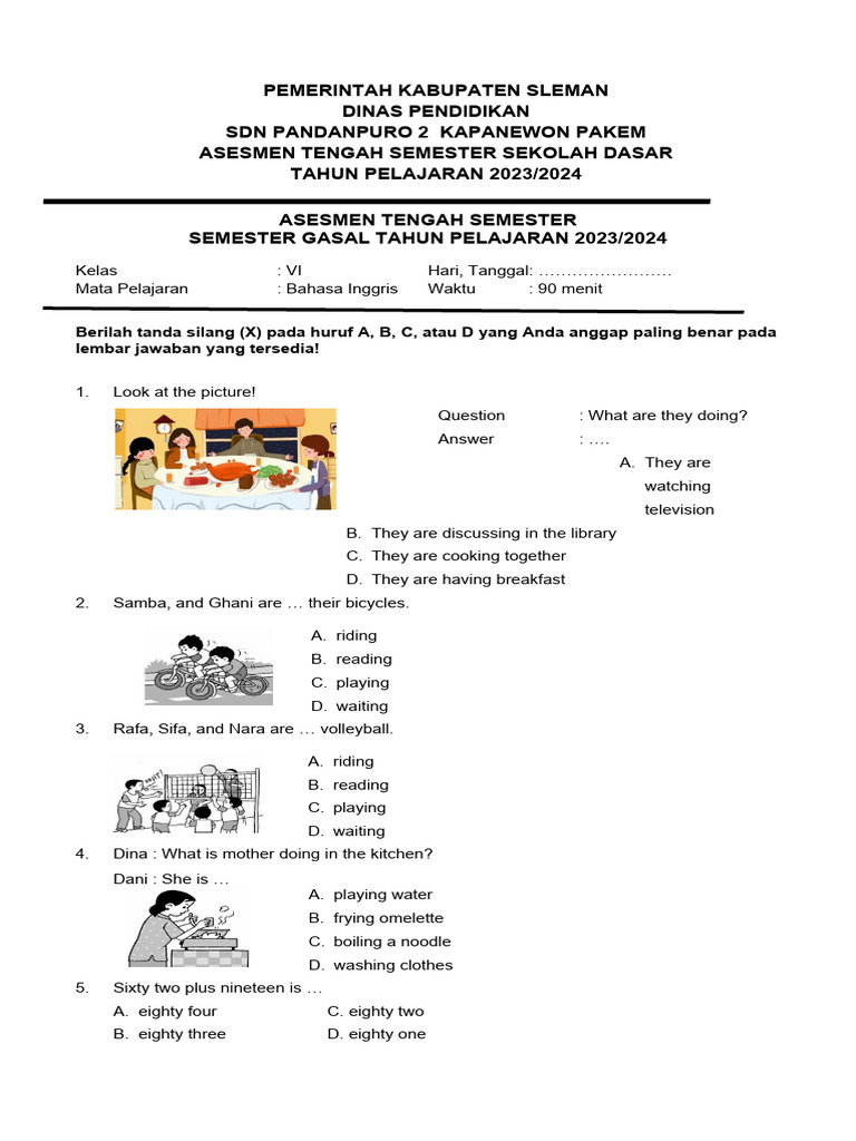 soal bhs inggris kls 6 | Download Free PDF | Interior Design | Home