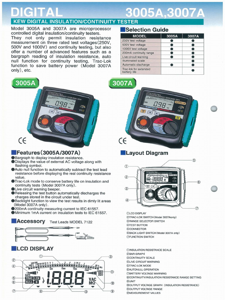 Kyoritsu 3005A Datasheet | PDF