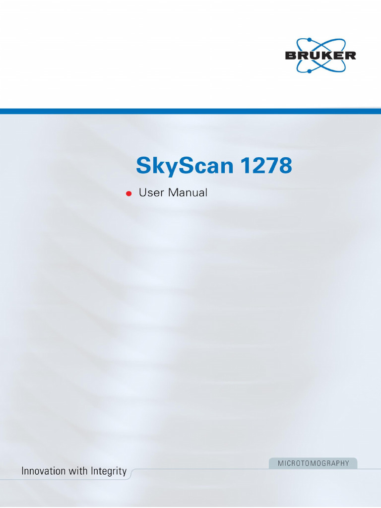 SkyScan-1278 User Manual | PDF | Ct Scan | Imaging