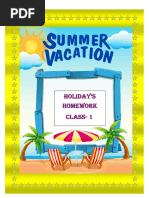 Holiday Homework Class UKG | PDF | Homework