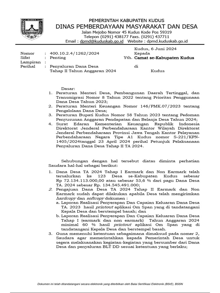 2024060606553320240606013736surat Ke Camat Salur DD Tahap II | PDF
