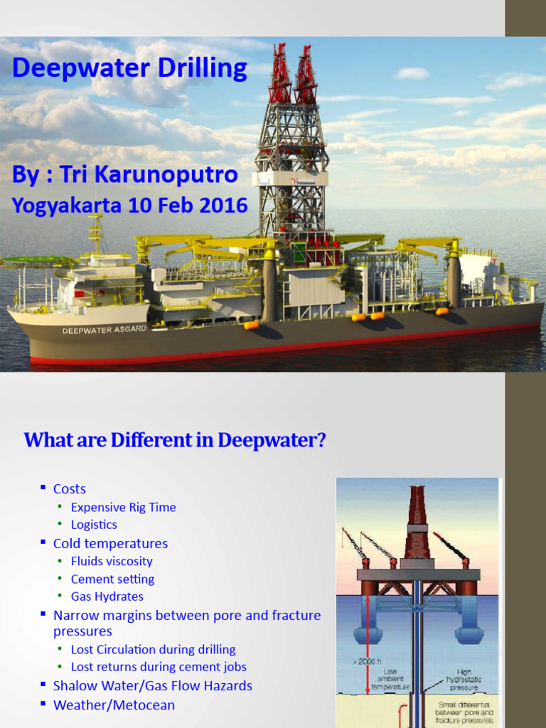 Deepwater Drilling | PDF | Oil Well | Casing (Borehole)