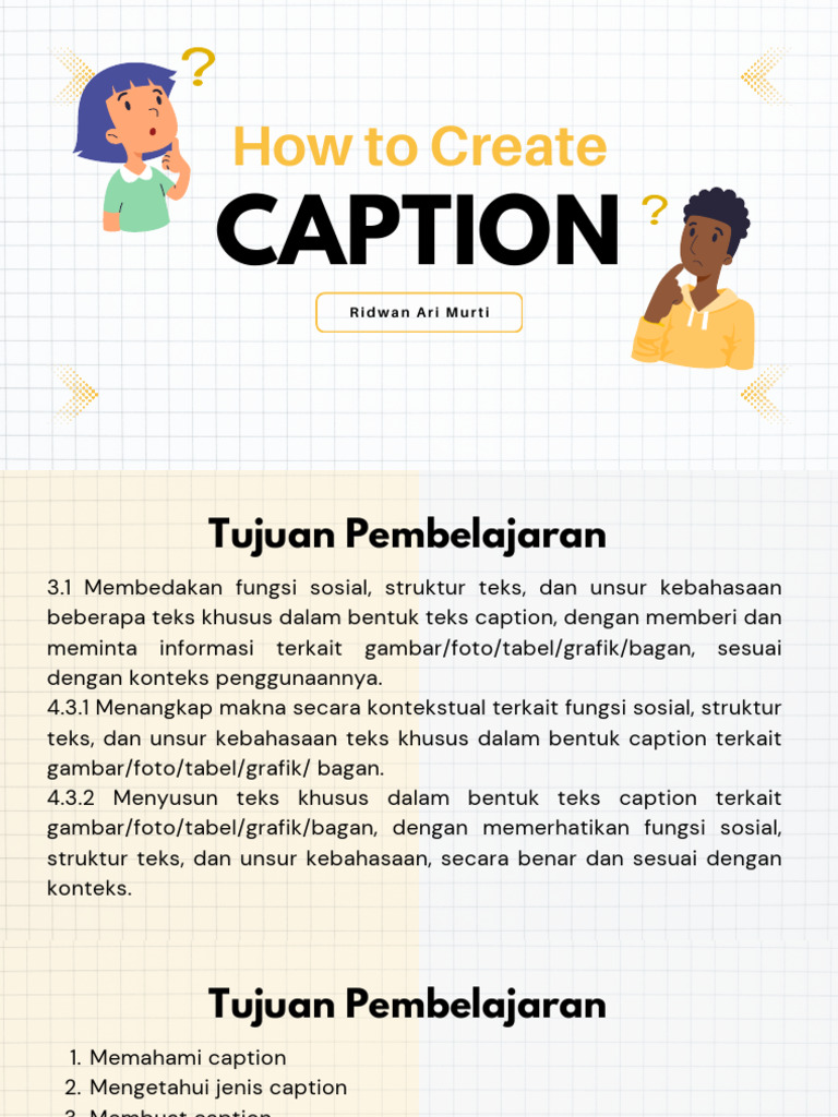 How to Create Caption | PDF | Human Communication