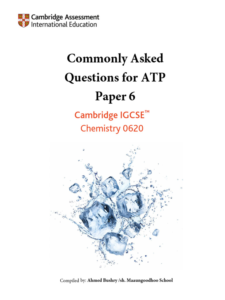 2024 Updated Paper 6 Short Questions | PDF | Titration | Chemistry
