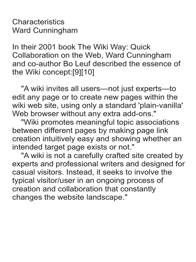 Wiki: Collaborative Web Editing | PDF
