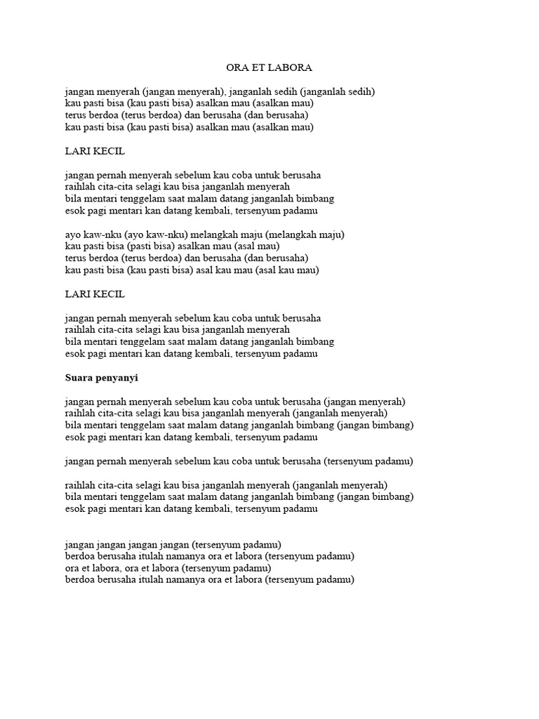 Ora Et Labora | PDF