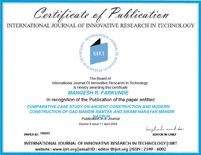 Mangesh R. Farkunde | PDF