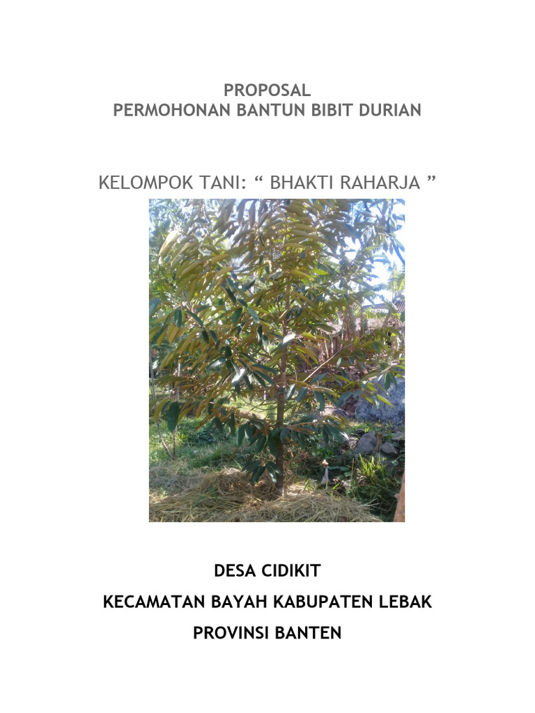 Proposal Tanaman Bibit Buah | PDF | Teknologi & Rekayasa