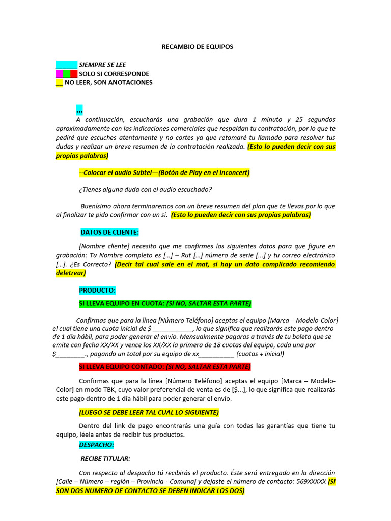 Script Gen Recambio | PDF