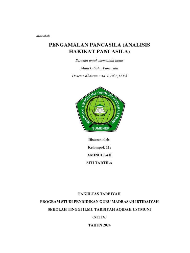 Makalah Pancasila | PDF | Filsafat