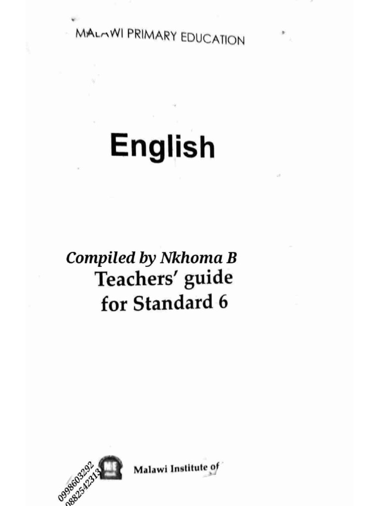 STD 6 English TG | PDF