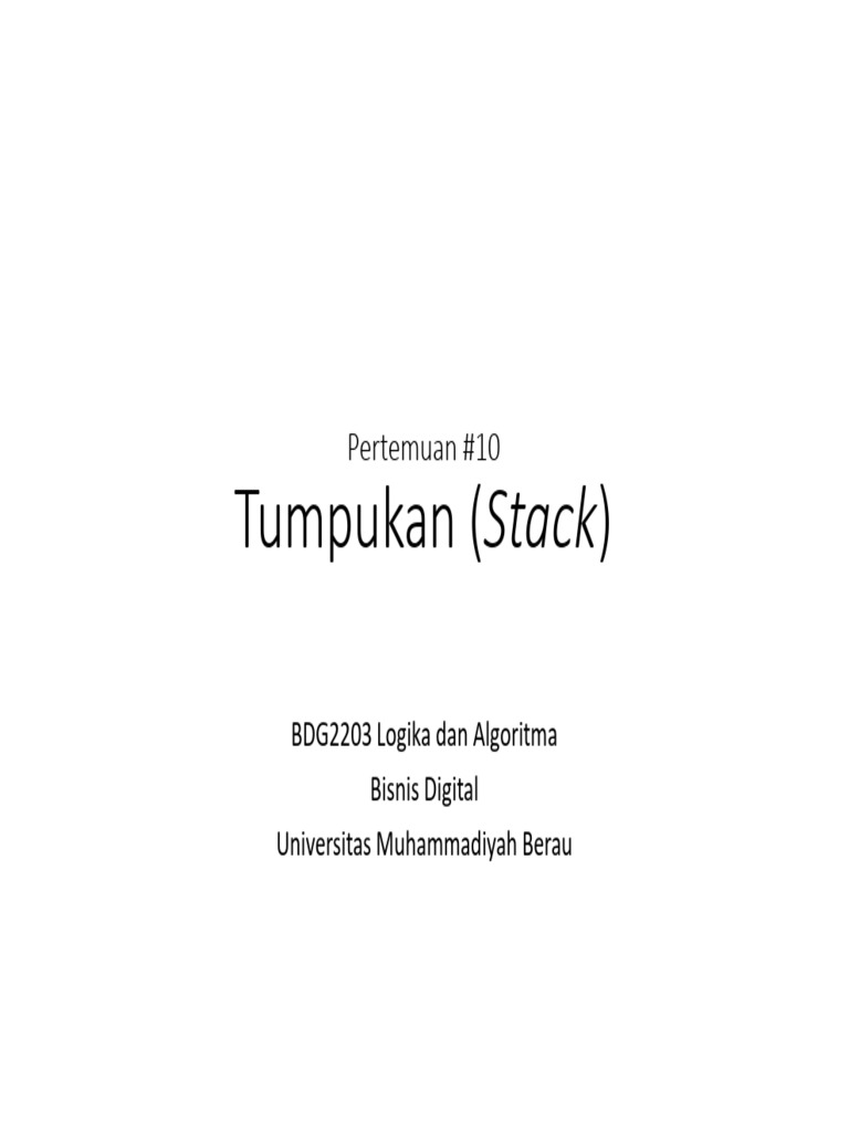 Konsep dan Implementasi Stack | PDF | Metode & Bahan Ajar