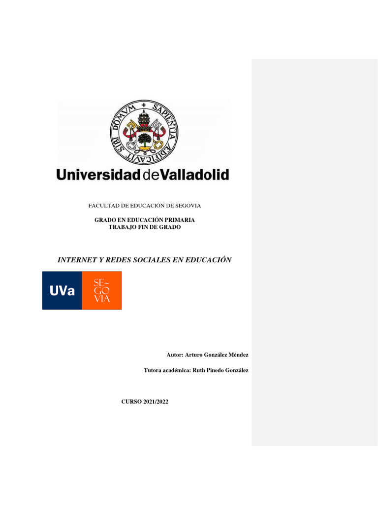 Tfg-B. 1871 | PDF | Internet | Servicio de redes sociales