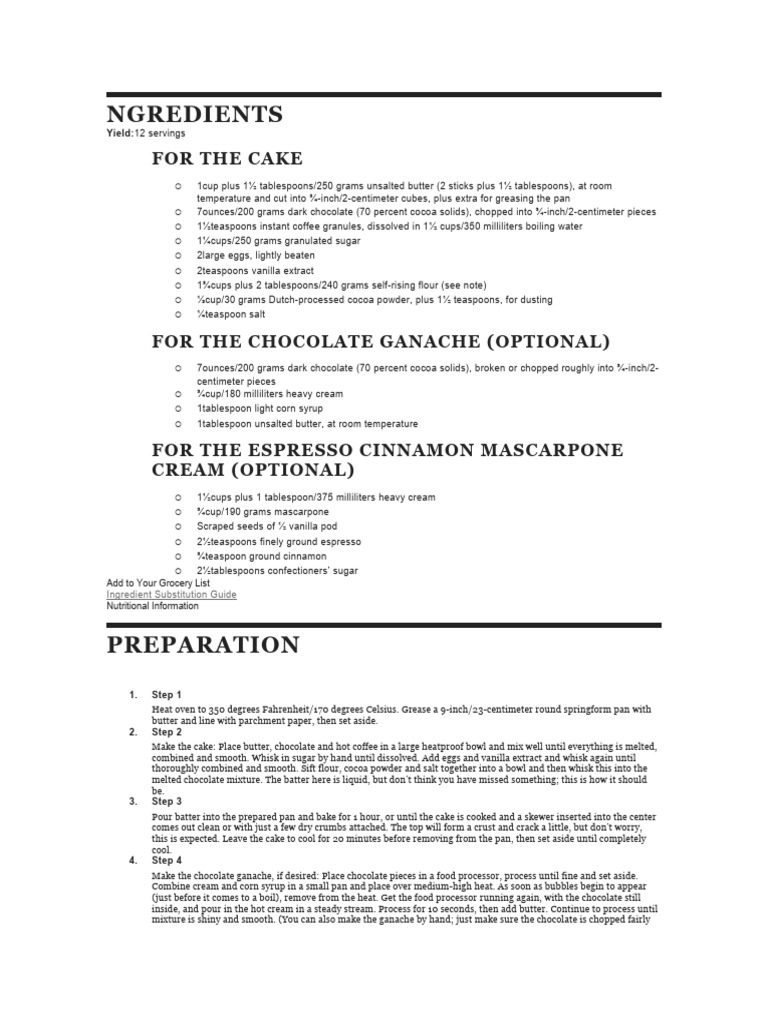 cake | PDF | Cakes | Chocolate