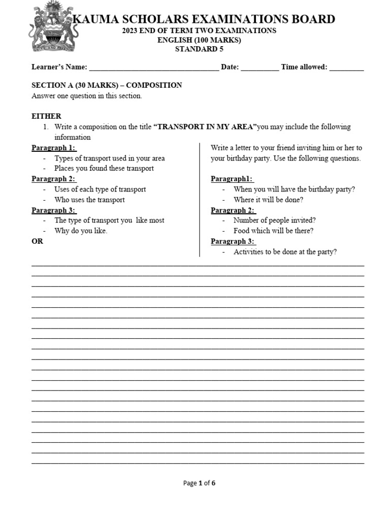 English STD 5 | PDF | Adverb | Adjective