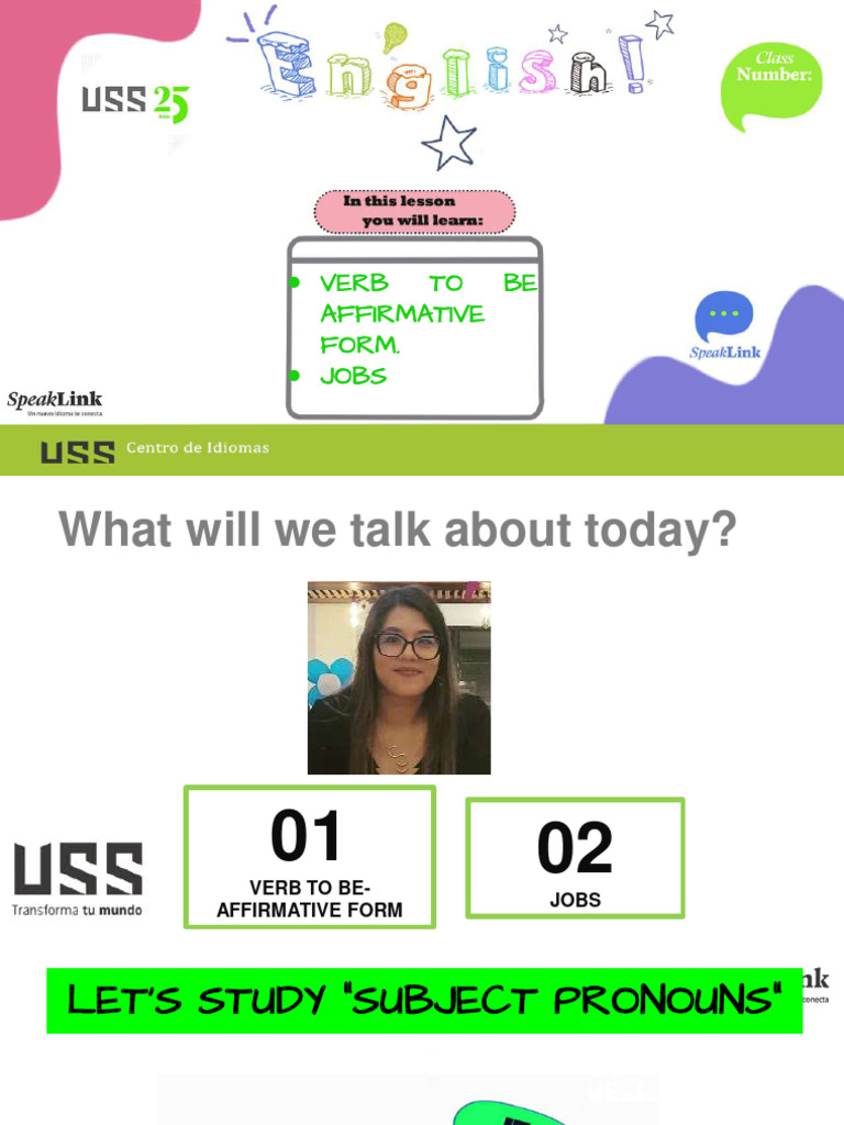 Verb to be and jobs | PDF