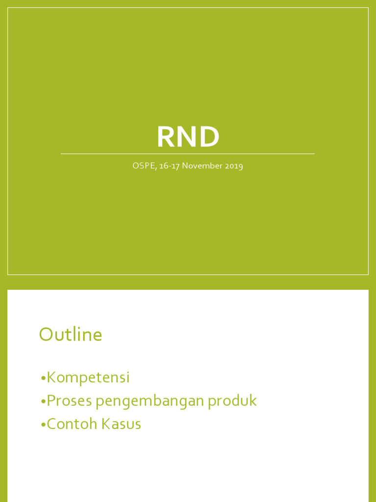 Materi OSPE Industri_ RnD | PDF