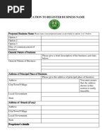 Business Name Registration Form A-17 | PDF | Mail | Papua New Guinea