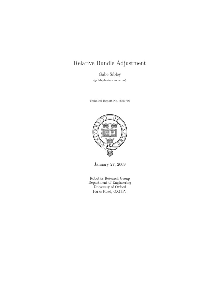 Relative bundle adjustment | PDF | Mathematical Optimization | Least Squares