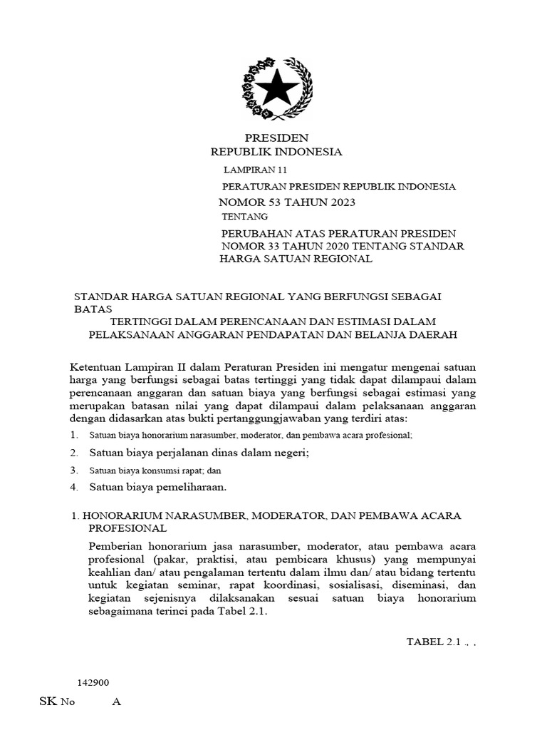 Perpres Nomor 53 Tahun 2023 Lampiran II | PDF