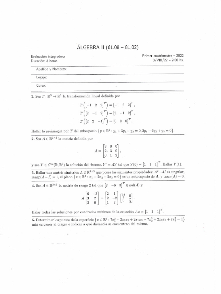 2022 Enunciado Integrador 03 08 22 | PDF