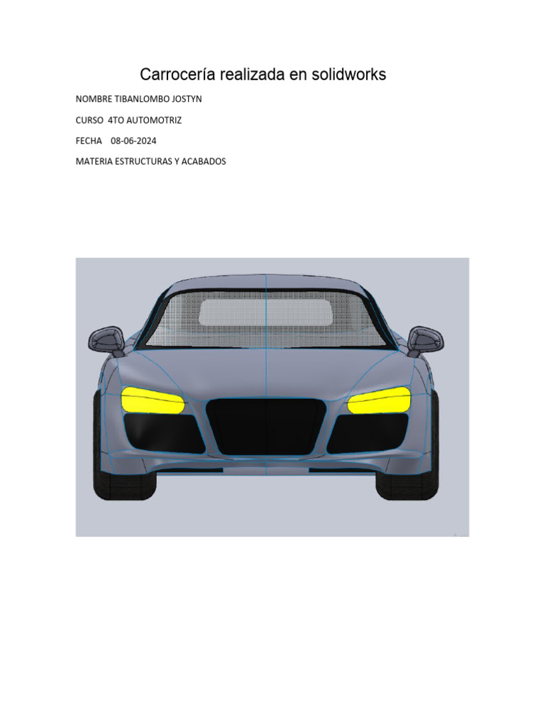Carrocería Realizada en Solidworks | PDF | Tecnología