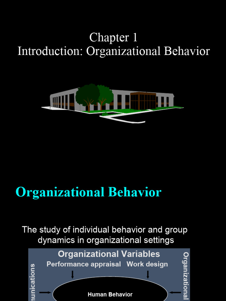 Organizational Behavior - Lecture 1 | PDF | Behavior | Organizational Behavior
