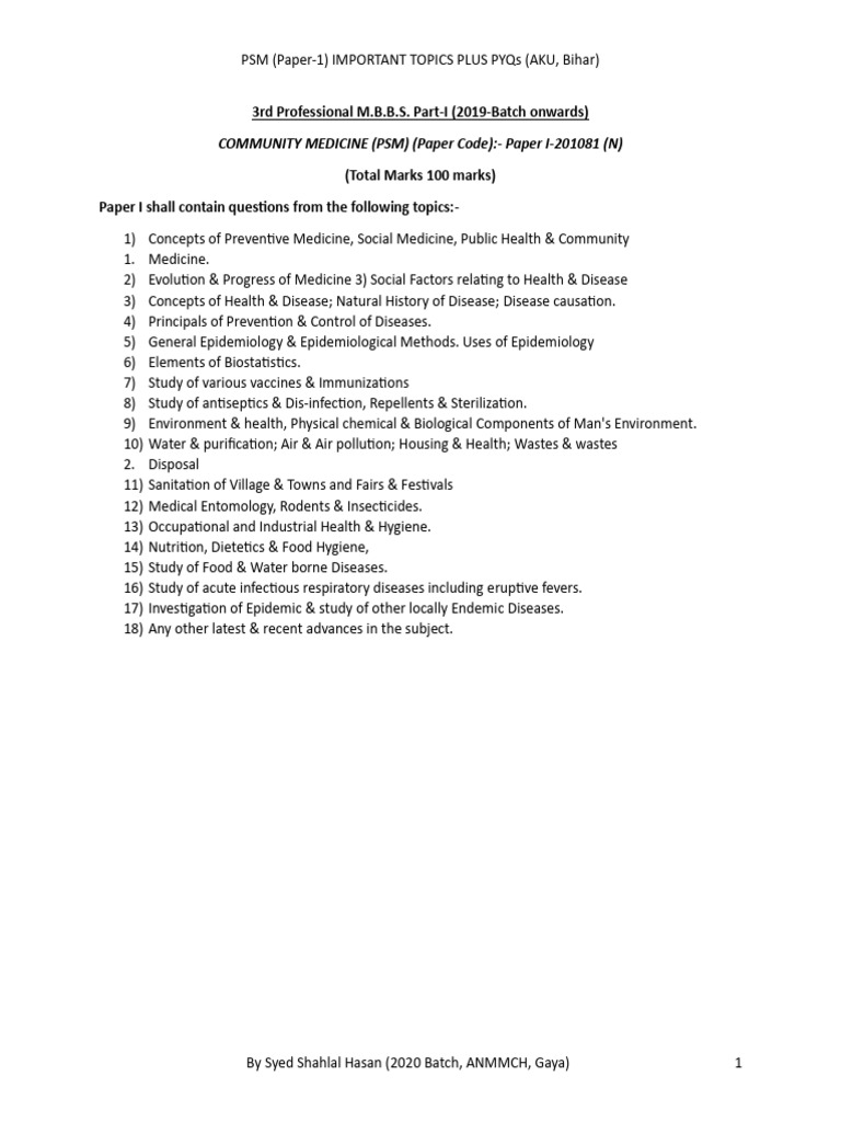 Psm 1 Pdf Epidemiology Vaccines