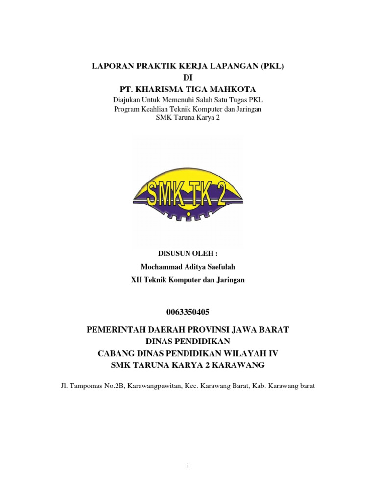 Makalah Laporan PKL Adit | PDF