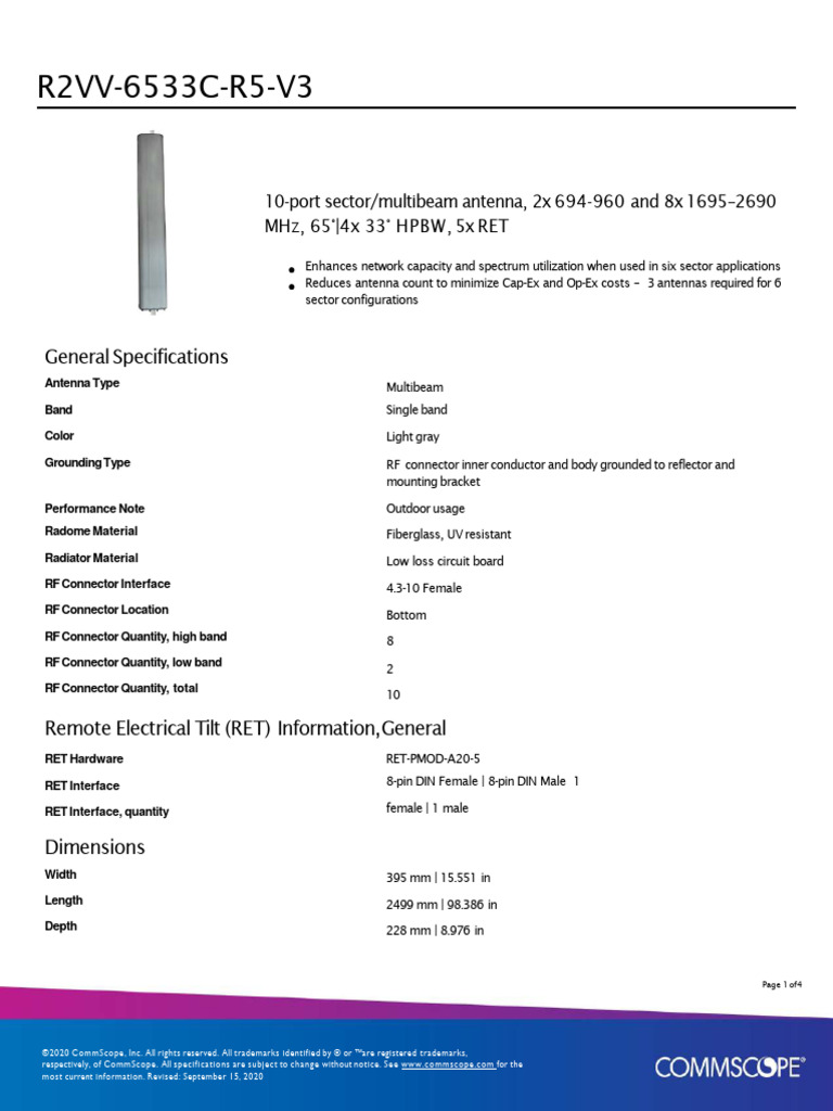 R2VV-6533C-R5-V3: General Specifications | PDF | Antenna (Radio ...