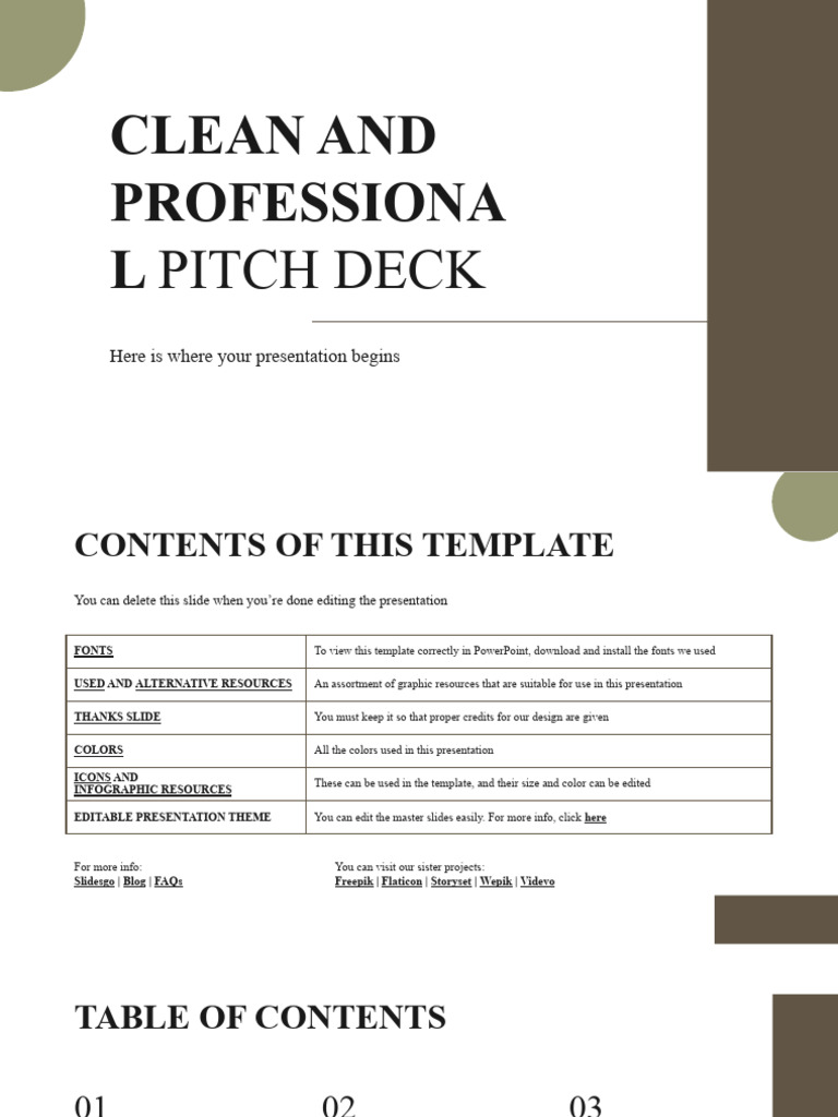 Professional Pitch Deck Template | PDF | Planets | Solar System