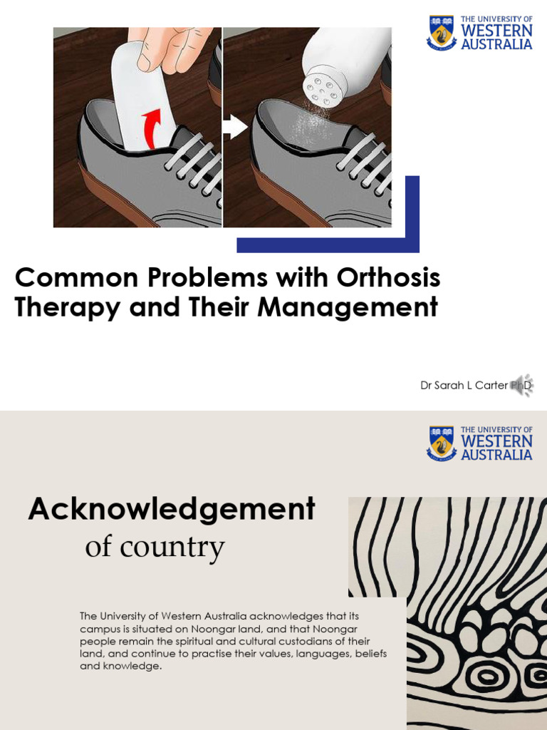 PODI4226 Common Problems With Orthosis Therapy and Their Management ...