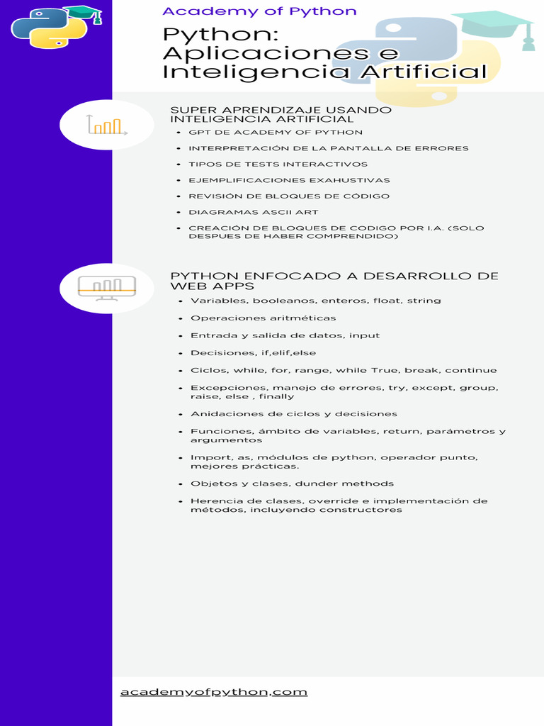 Programa Python Aplicaciones Web IA Moviles 16 SEMANAS | PDF
