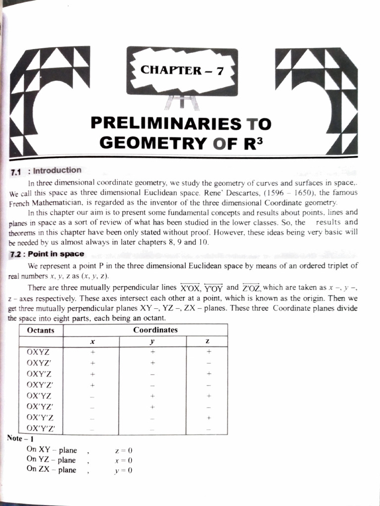 Chapter 7 Preliminaries To Geometry Of R Pdf Cartesian Coordinate System Analytic Geometry