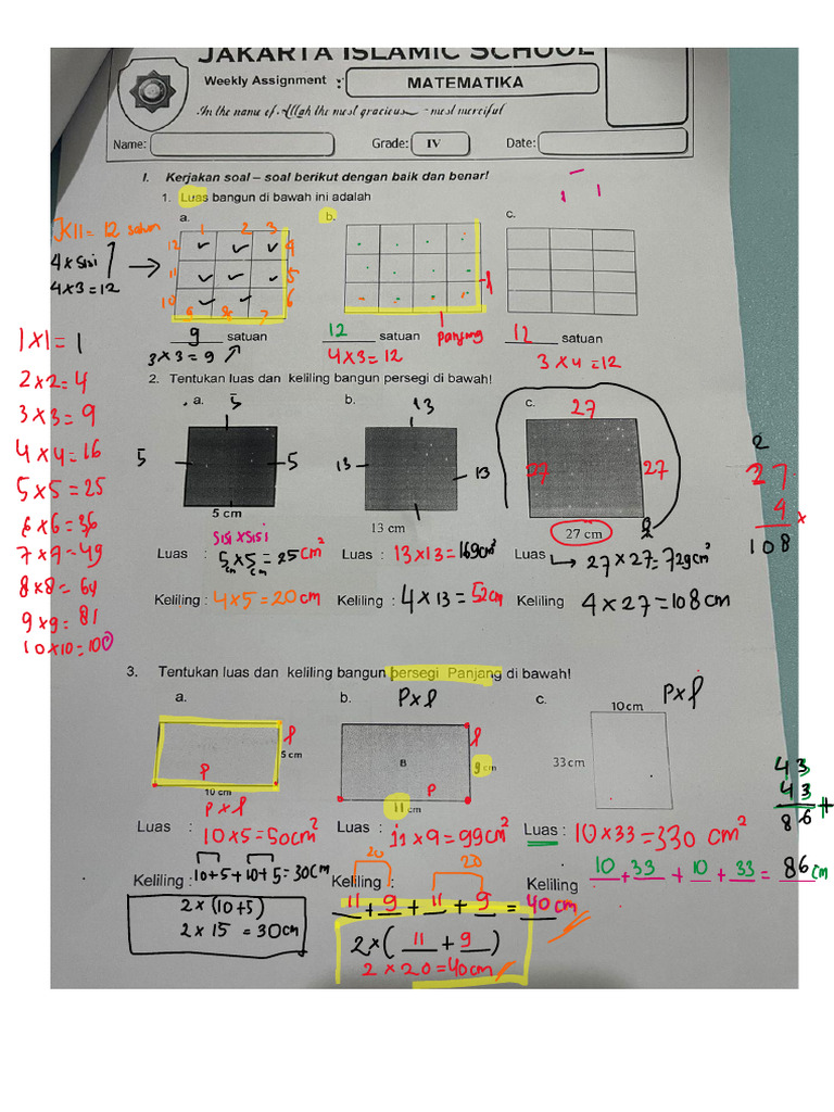 Matematika Luas Dan Keliling Pdf