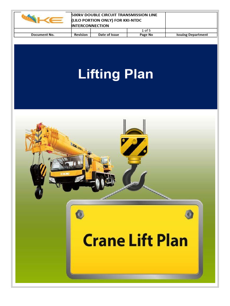 Lifting Plan for 500kV Transmission Line | PDF | Crane (Machine ...
